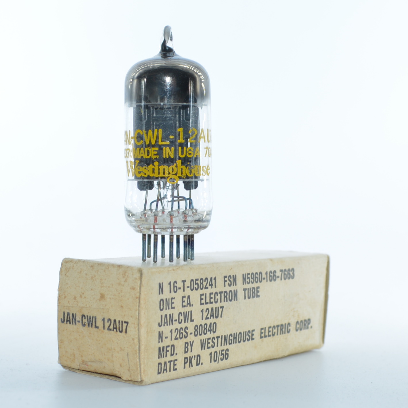 Westinghouse JAN-CWL-12AU7 | ECC82 | 6189 | 5814 | 5963 | CV4003 ...